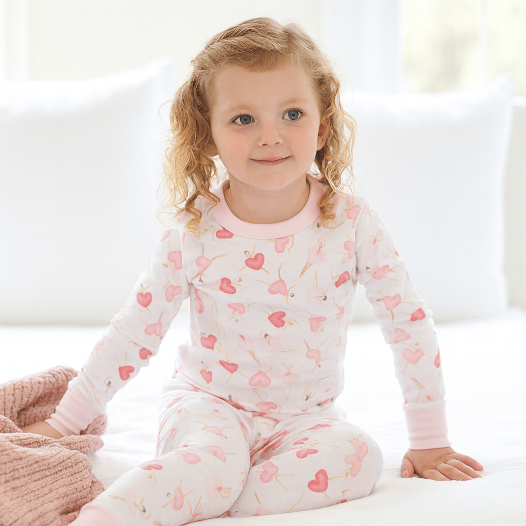 Dancing Hearts Long Pajamas – Magnolia Baby