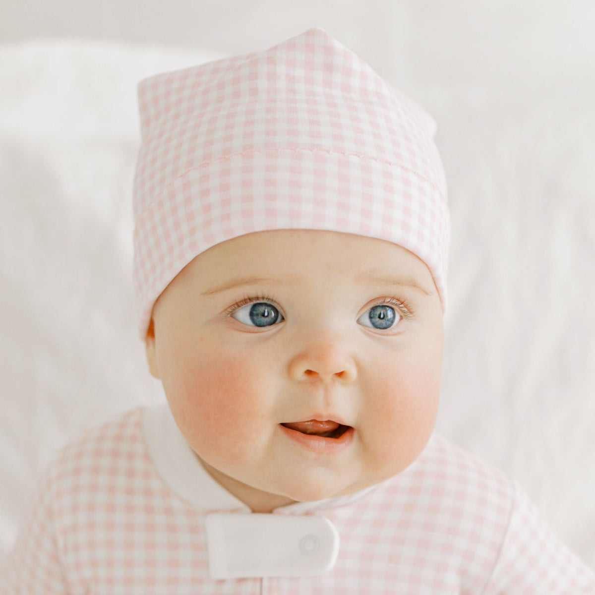 Magnolia Baby Girl Mini Checks Hat - Pink