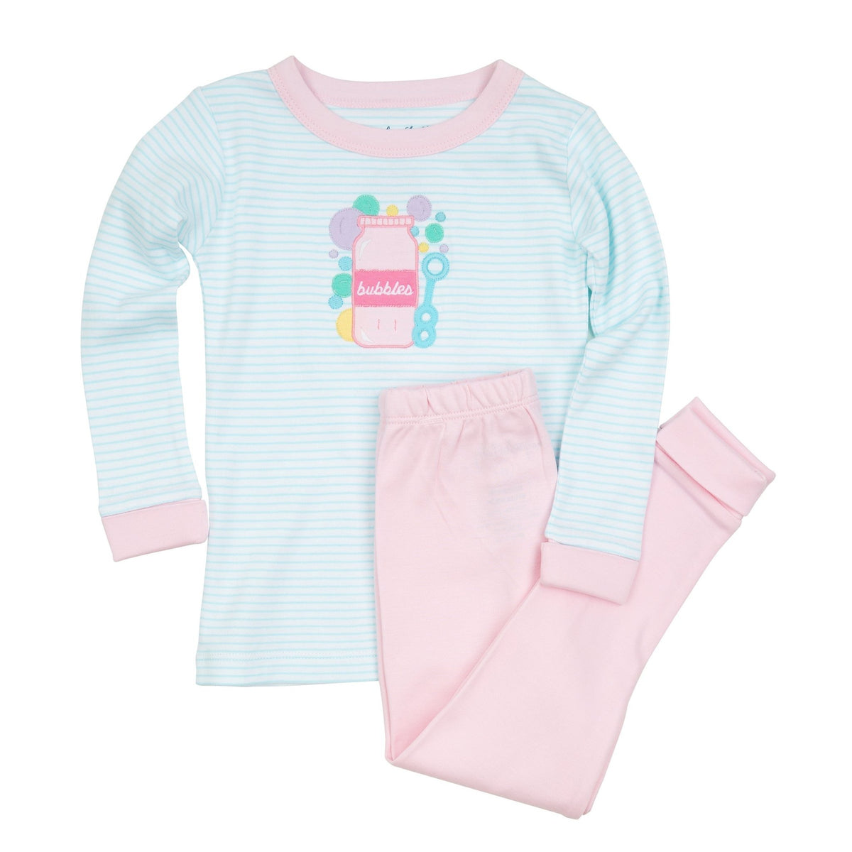 Sweet Bubbles Applique Long Pajamas – Magnolia Baby